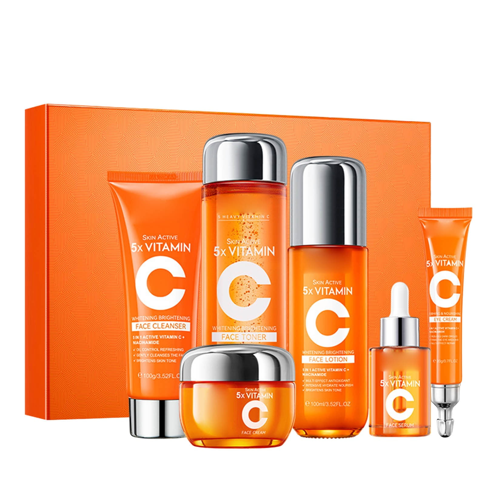 Kelly Bro 6-Piece Daily Skincare Gift Set, Vitamin C & Niacinamide ...