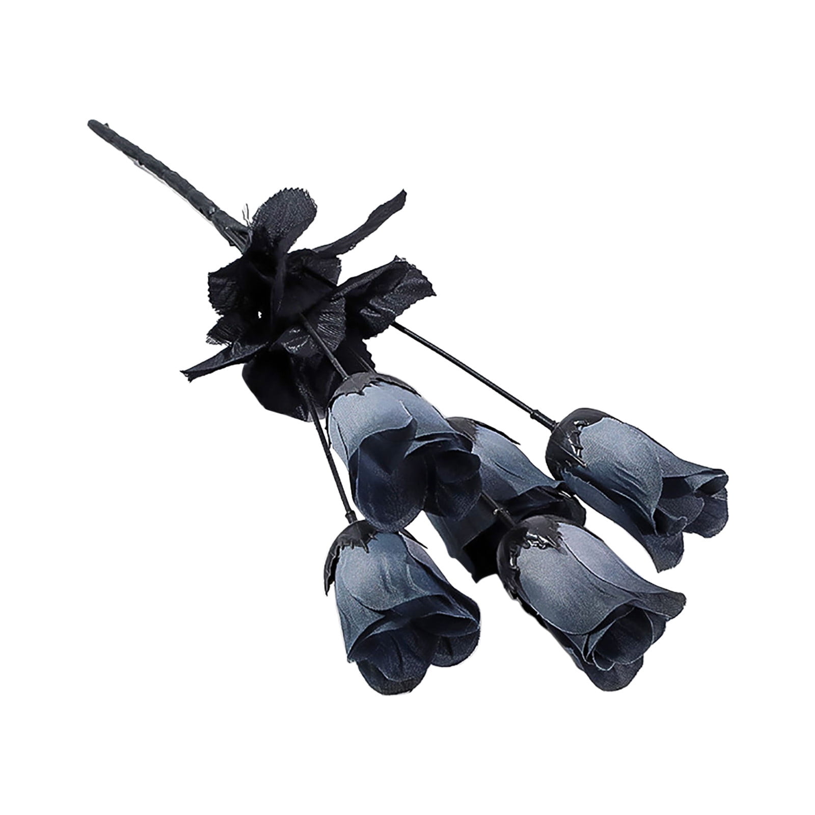 Kelly Bro Black Roses Flowers With Stems Silk Rose Bouquet For Wedding ...