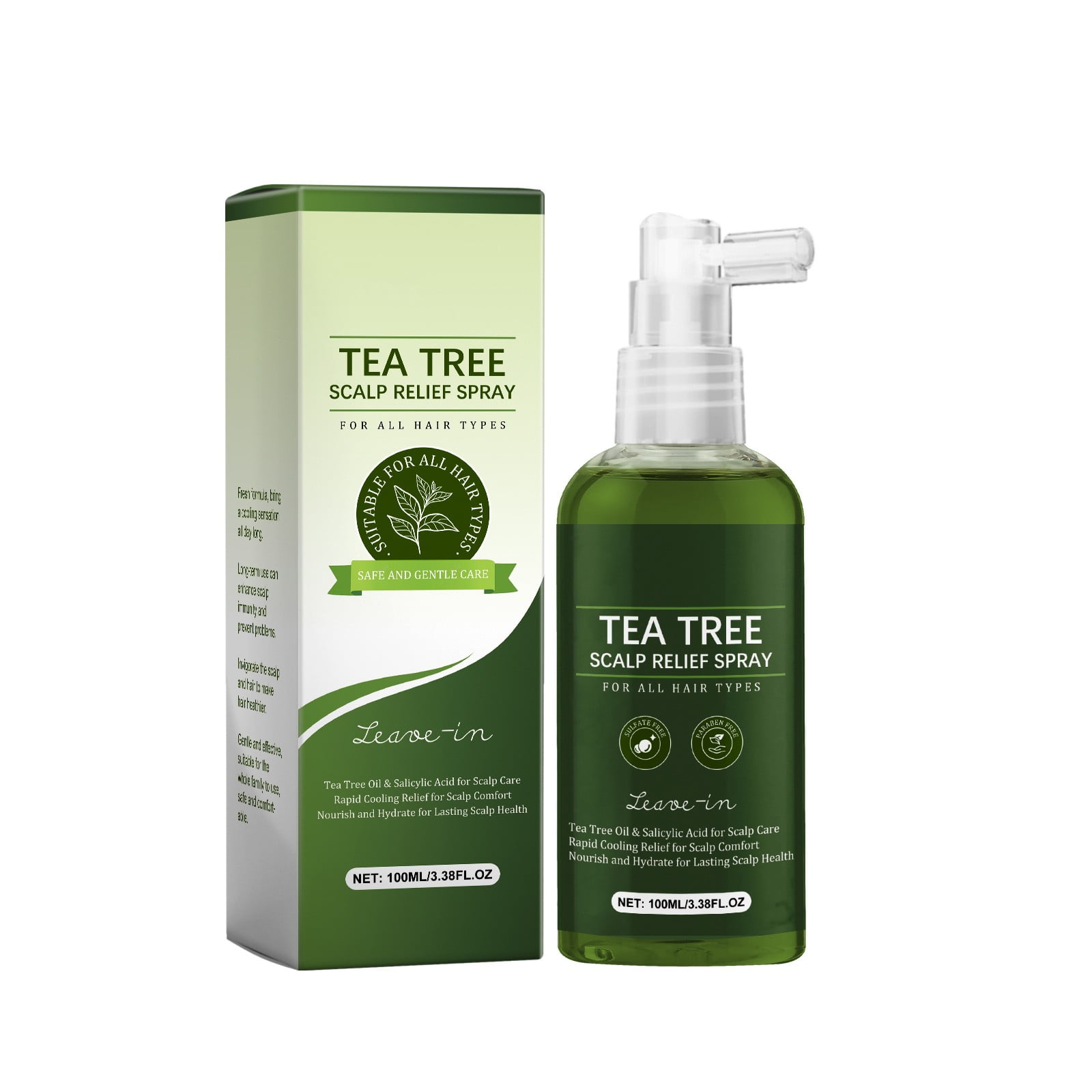 Kelly Bro Tea Tree Scalp Relief Spray, Leave-In Scalp Care for Dry ...