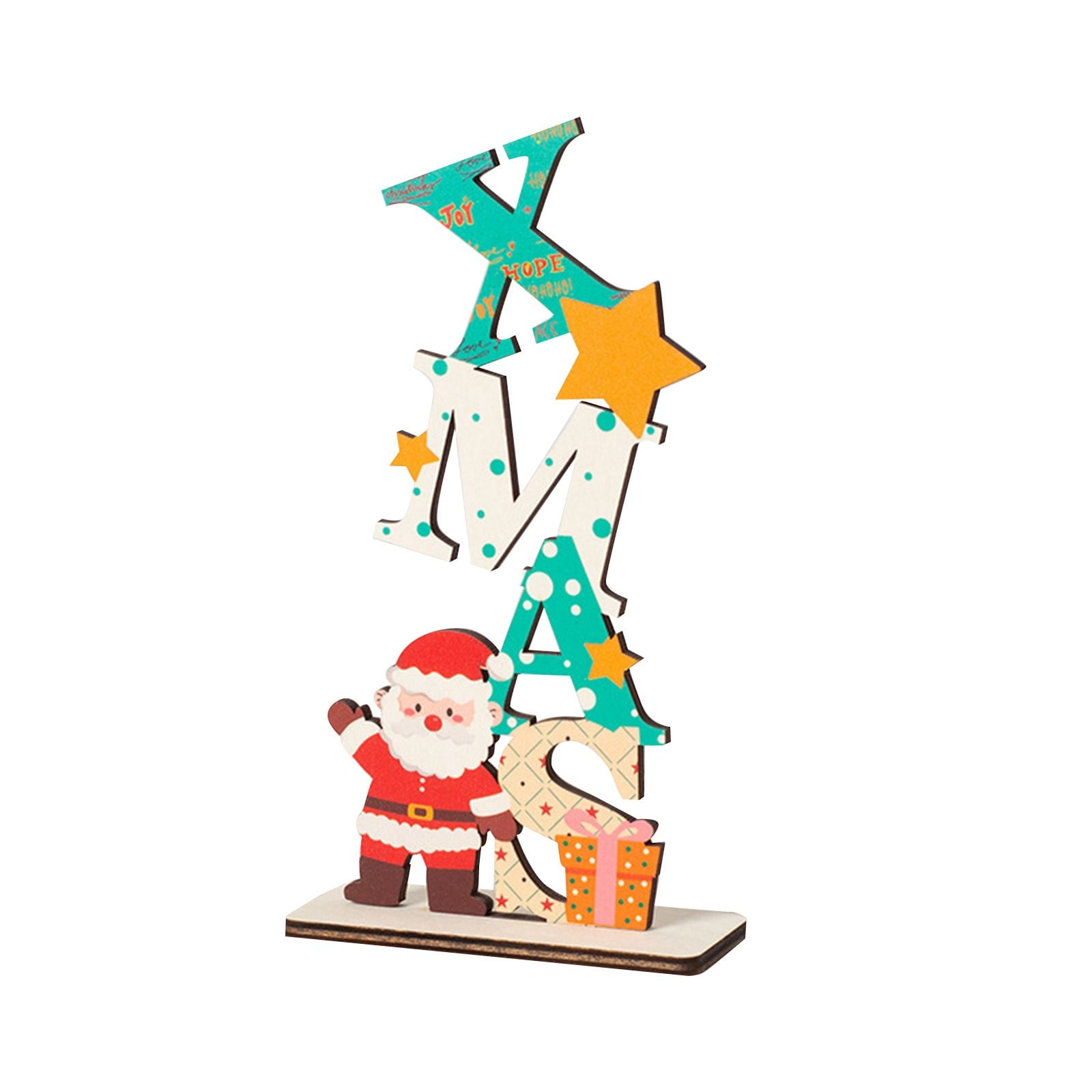 Kelly Bro Wooden Santa Table Decorations - Christmas Party Table Decor ...