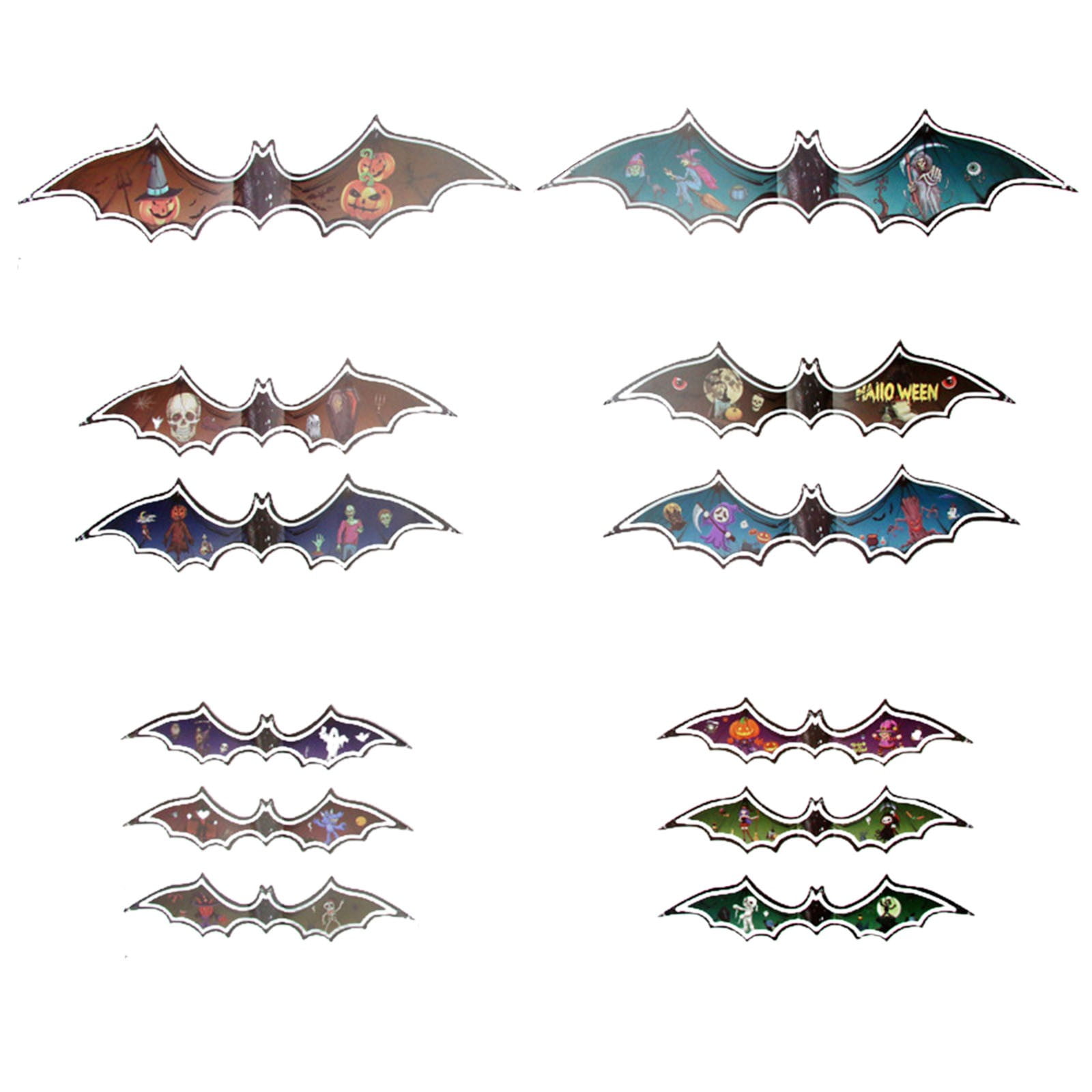 Kelly Bros Decoration Bat Glow In The Dark Window Decoration 12 Pieces ...