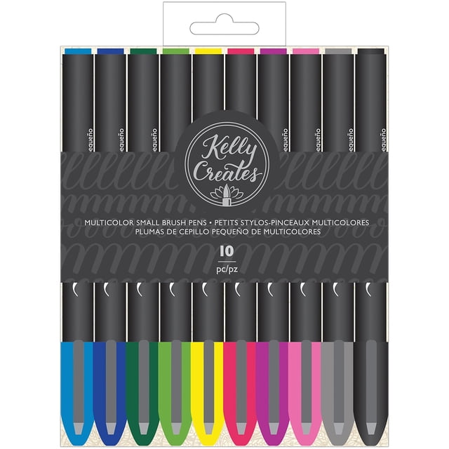 Kelly Creates Small Brush Pens 10/Pkg-Multicolor - Walmart.com
