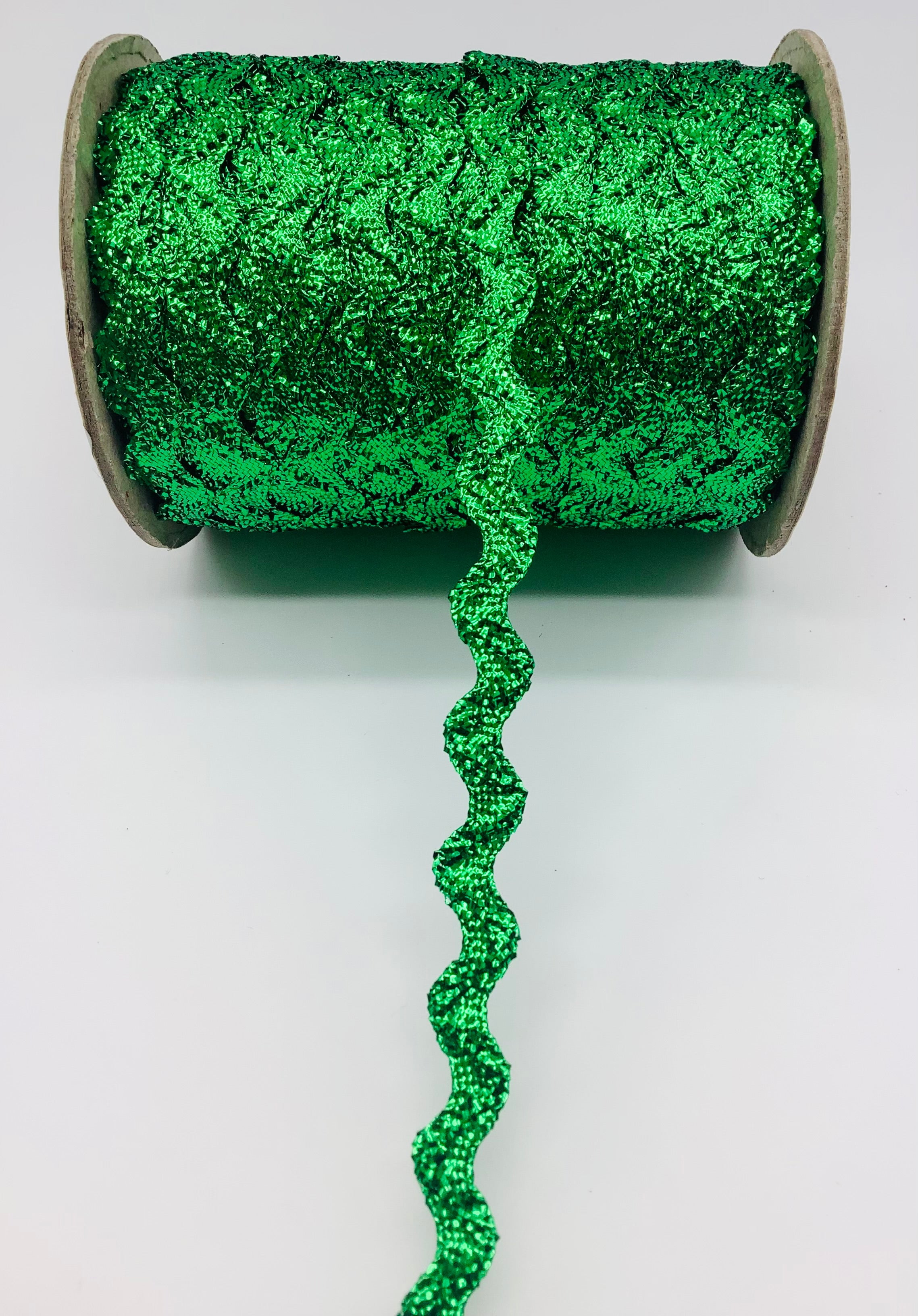 Kelly Green 1/2" Metallic Ric Rac - Walmart.com
