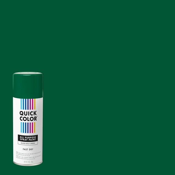 6 Pack, Kelly Green, Quick Color Gloss All Purpose Enamel Spray Paint ...