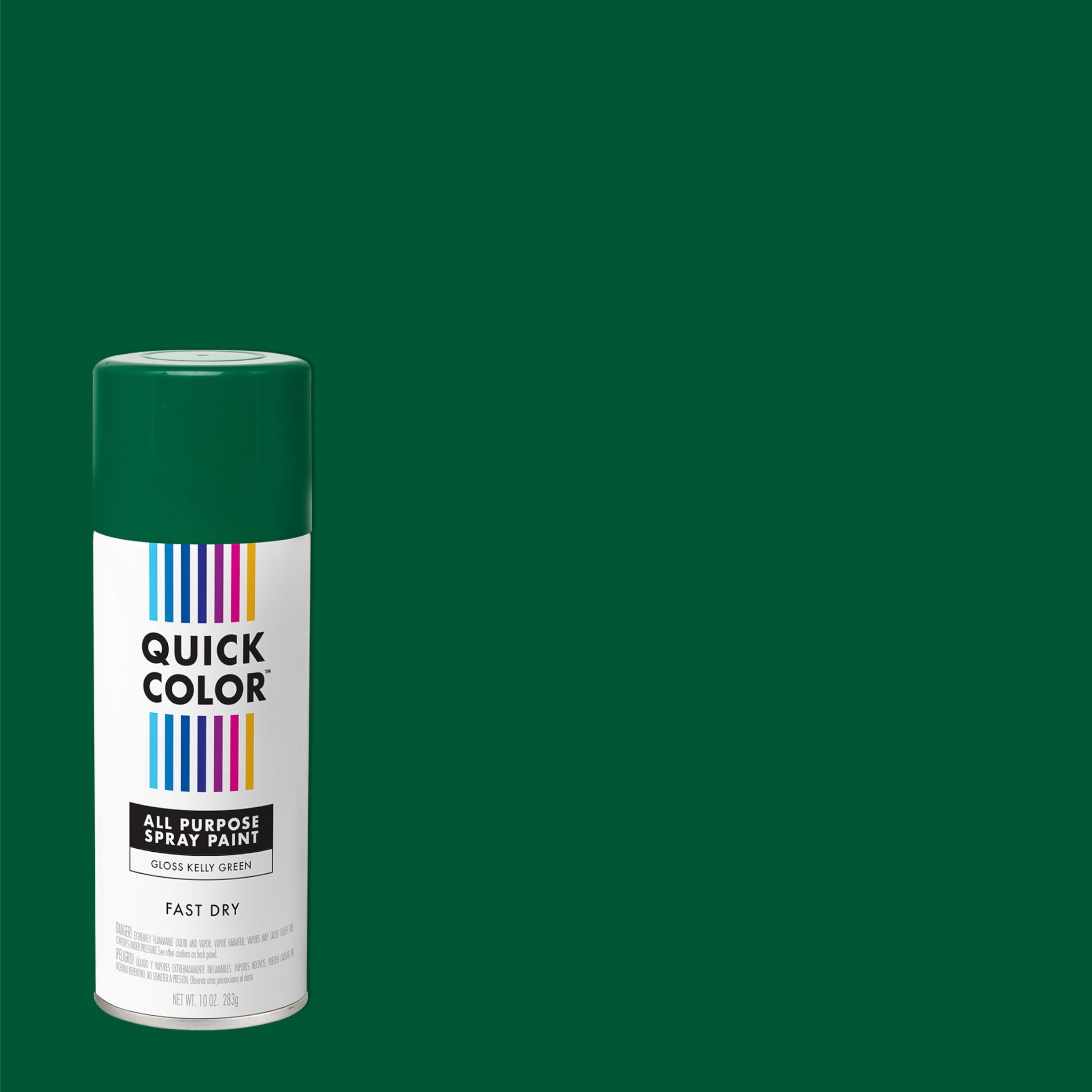 Kelly Green, Quick Color Gloss All Purpose Spray Paint-390615, 10 oz ...