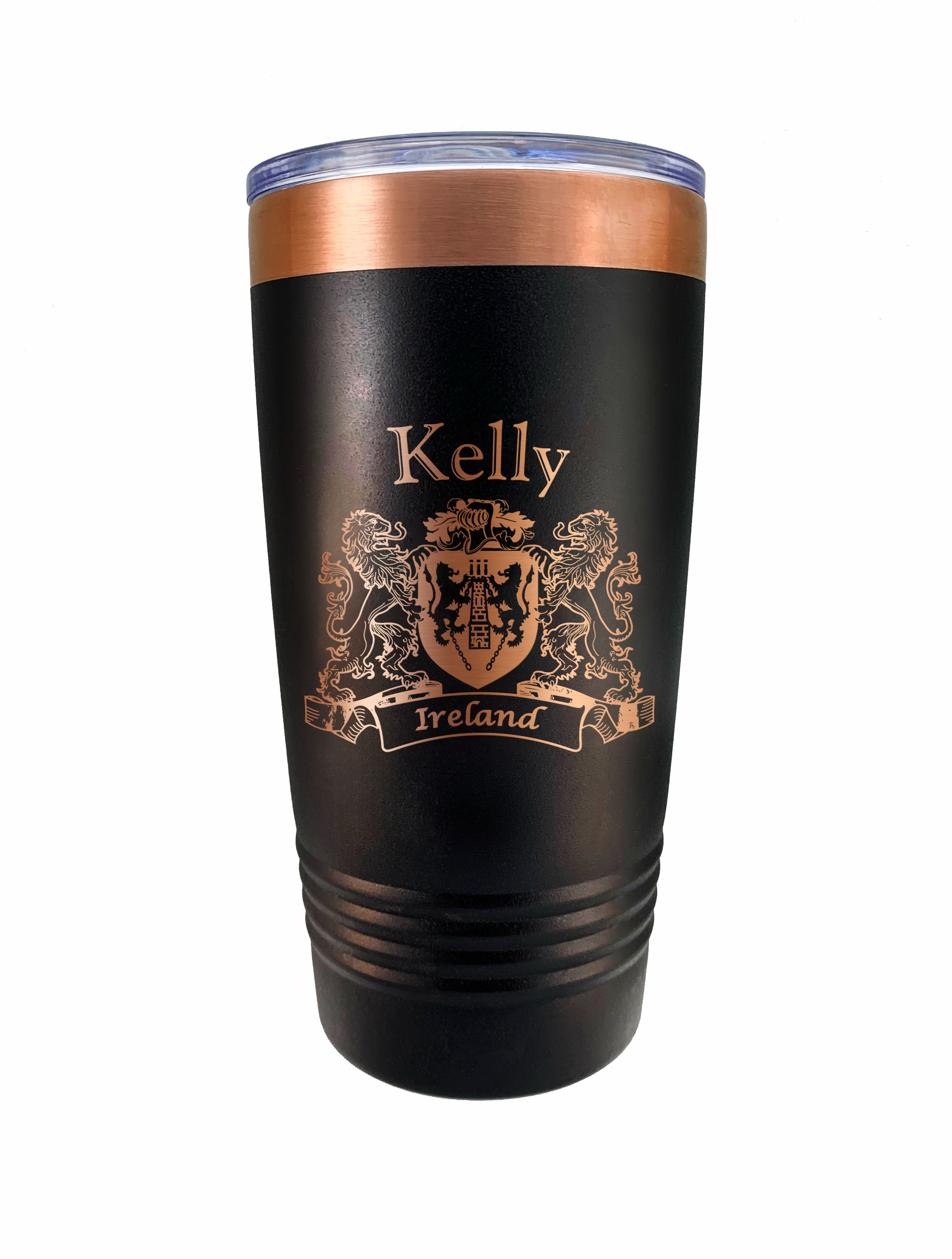 Kelly Irish Coat of Arms Black Travel Mug - Walmart.com