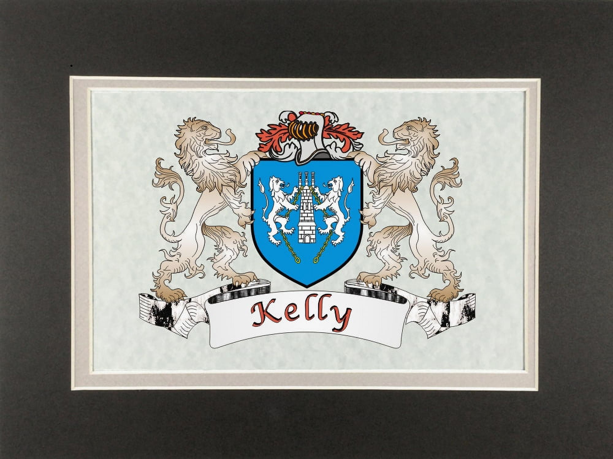 Kelly Irish Coat of Arms Print - Frameable 9" x 12" - Walmart.com