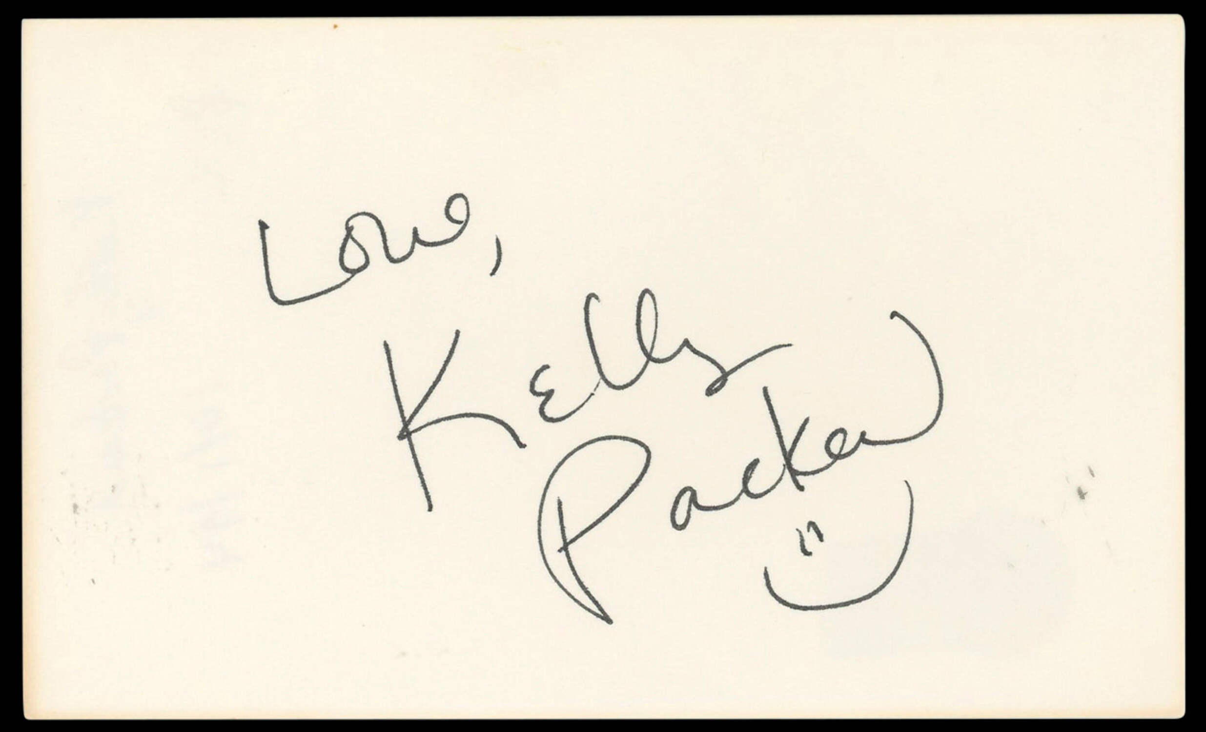 Kelly Packard Baywatch Love Authentic Signed 3x5 Index Card BAS # ...