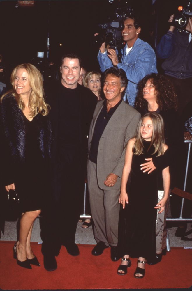 Kelly Preston, John Travolta, Dustin Hoffman With Wife Lisa And Daughter Alexandra Hoffman At ...