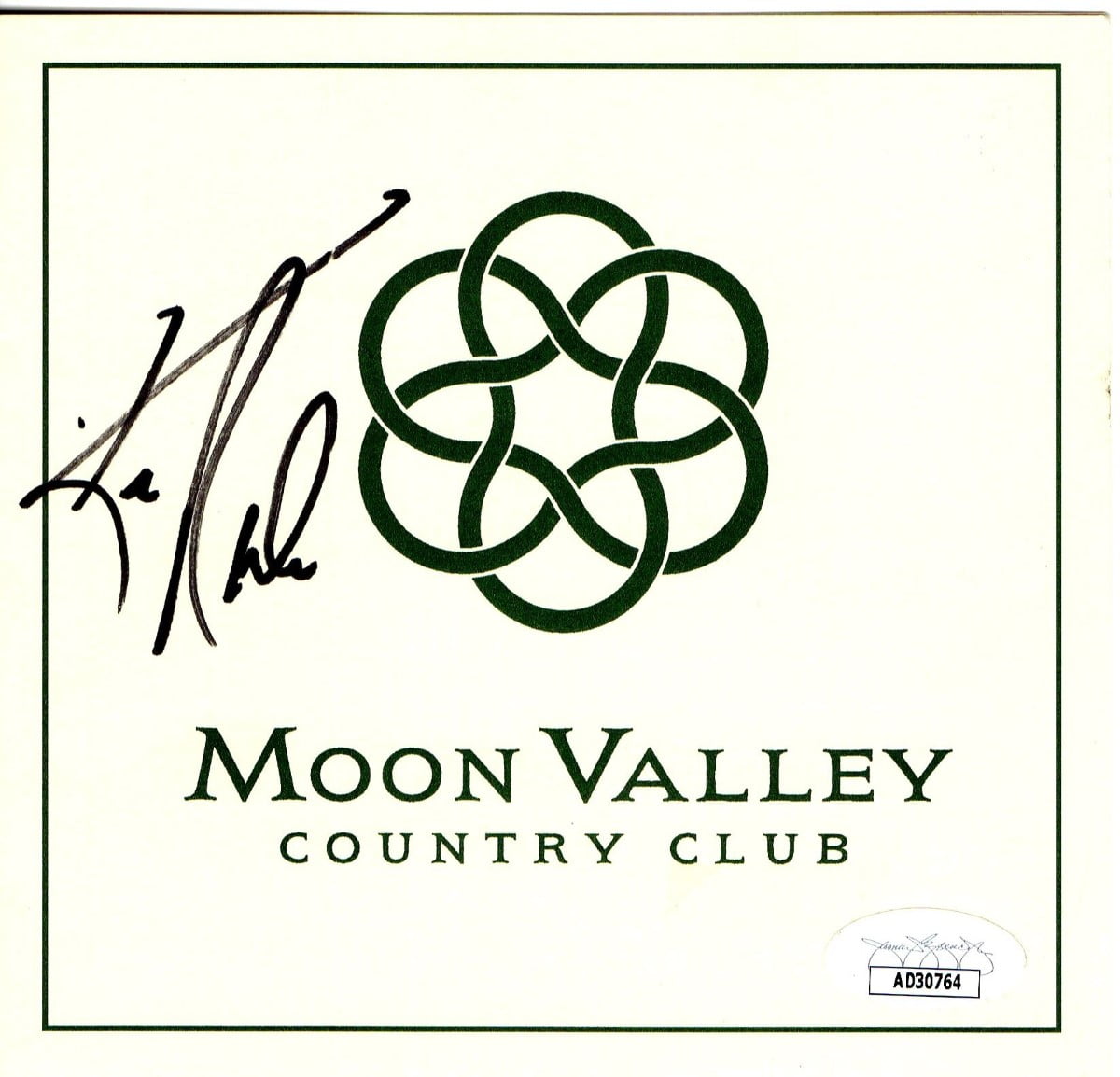 Kelly Robbins Signed Autographed Scorecard Moon Valley Country Club JSA ...