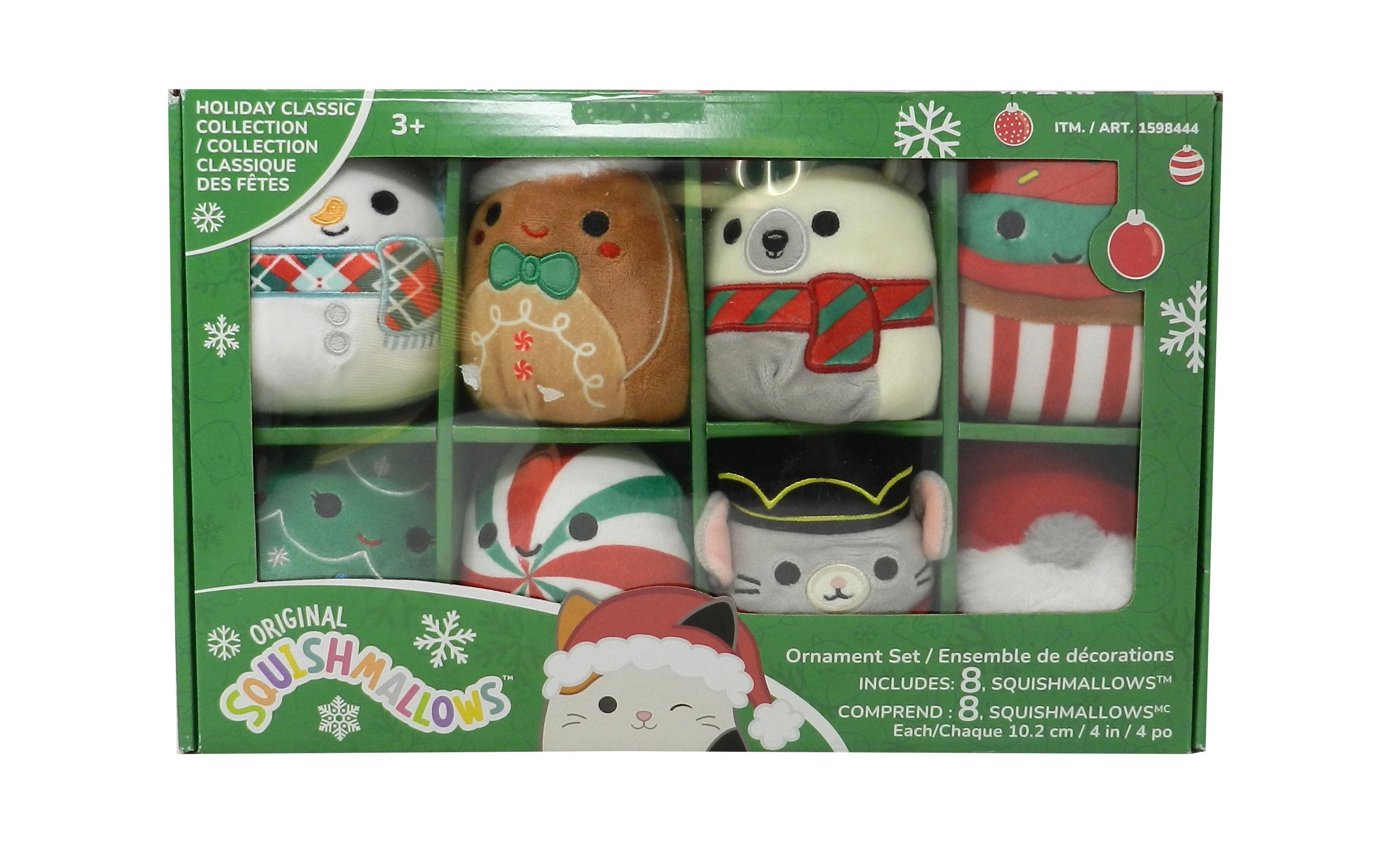 Squishmallows Christmas Set: Mini Plush Ornaments Holiday Classic ...
