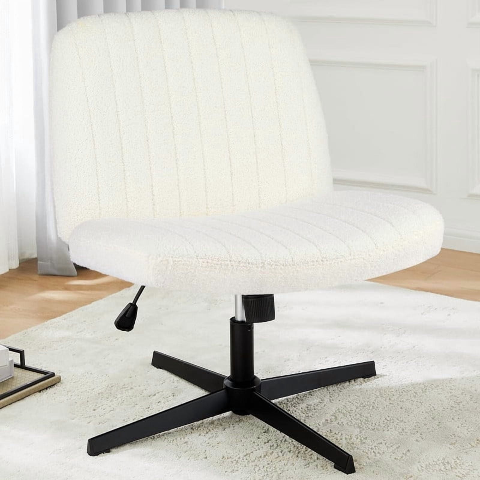 Kelno Teddy Cross Legged Desk Chair Wide Seat Chair Ergonomic Height ...