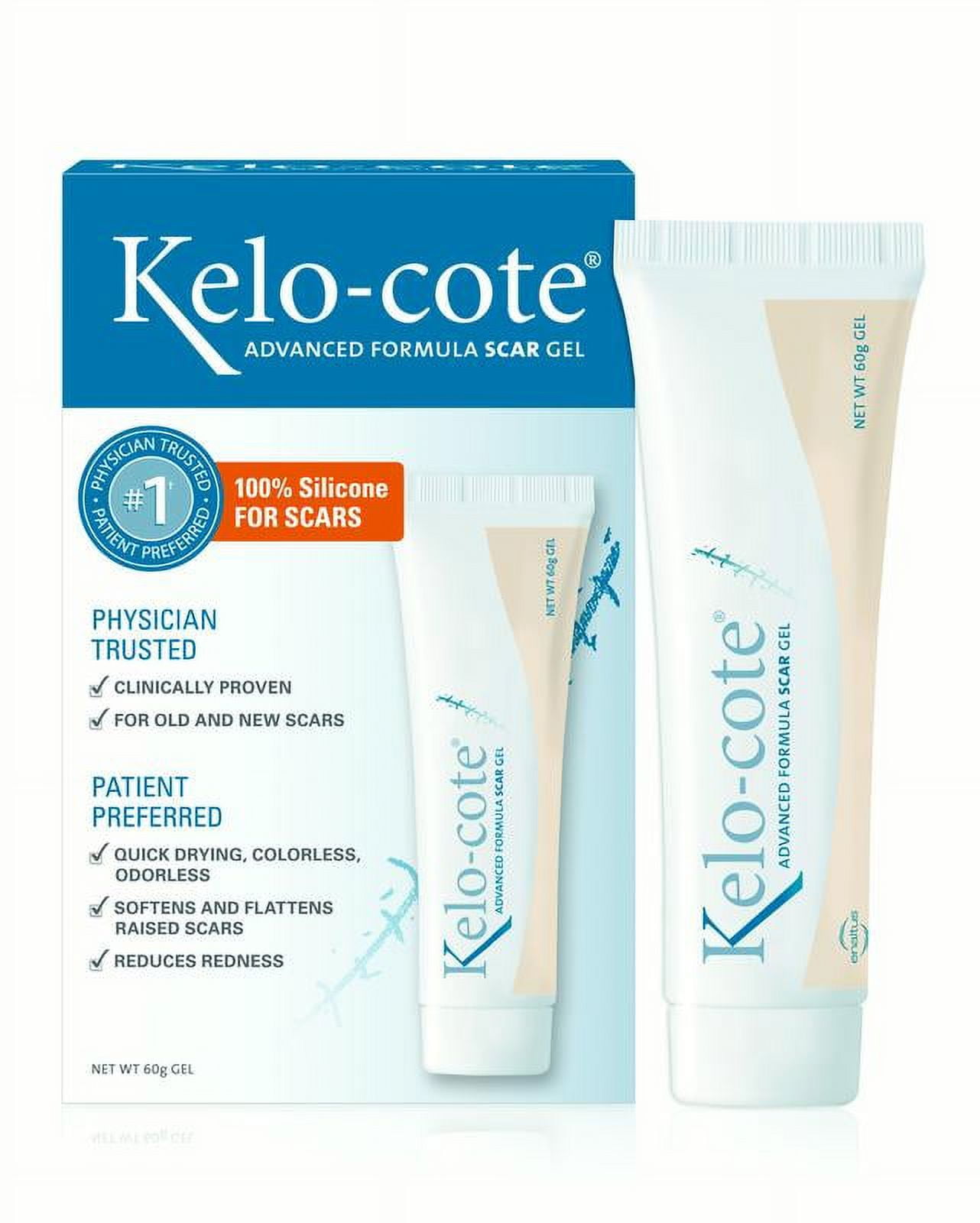 Kelo-cote Silicone Scar Gel for Surgery, Advanced Formula, 2.1 oz ...