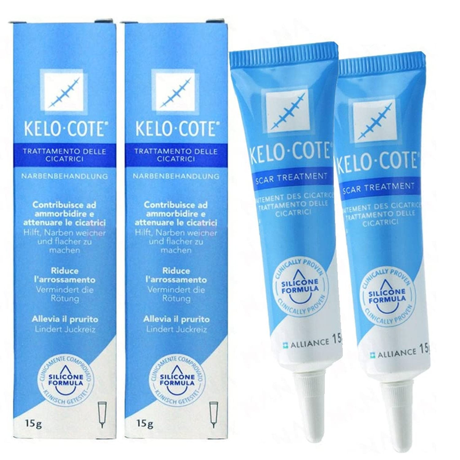 Kelo-cotee Gel for Scars 15G - 2 Pack, Softens and flattens Scars ...