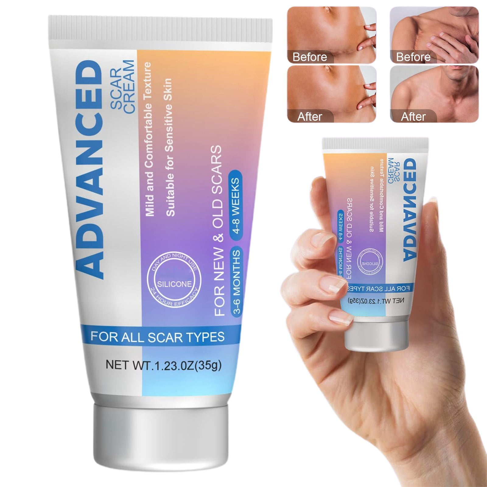 Keloid Bump Removal,Silicone Scar Cream Scar Gel,Advanced Scar ...