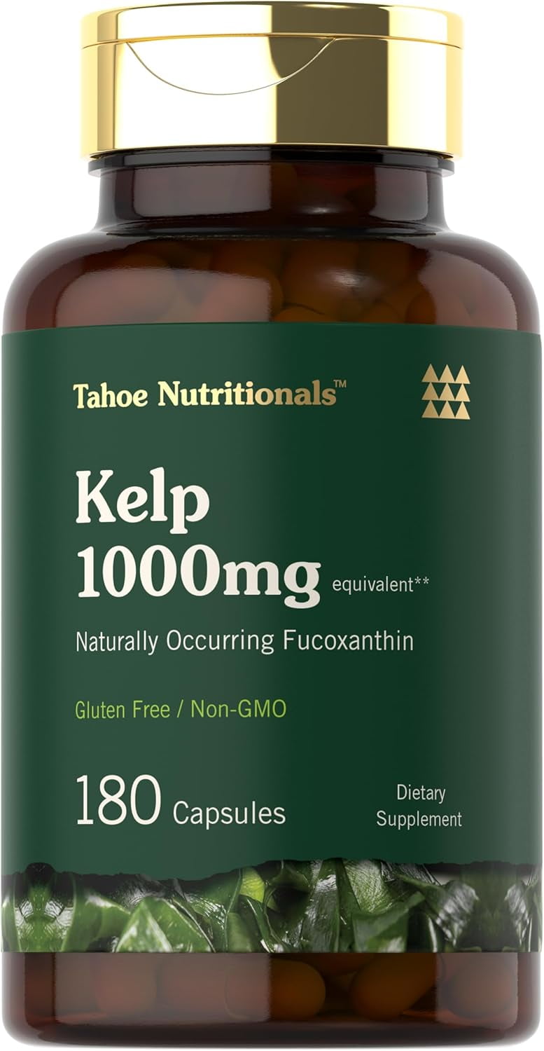 Kelp Supplement Capsules | 1000mg | 180 Count for Men and Women | by ...