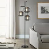 Kelsey 3-Light Dual Square Floor Lamp with Vintage Amber LED Bulbs by ...