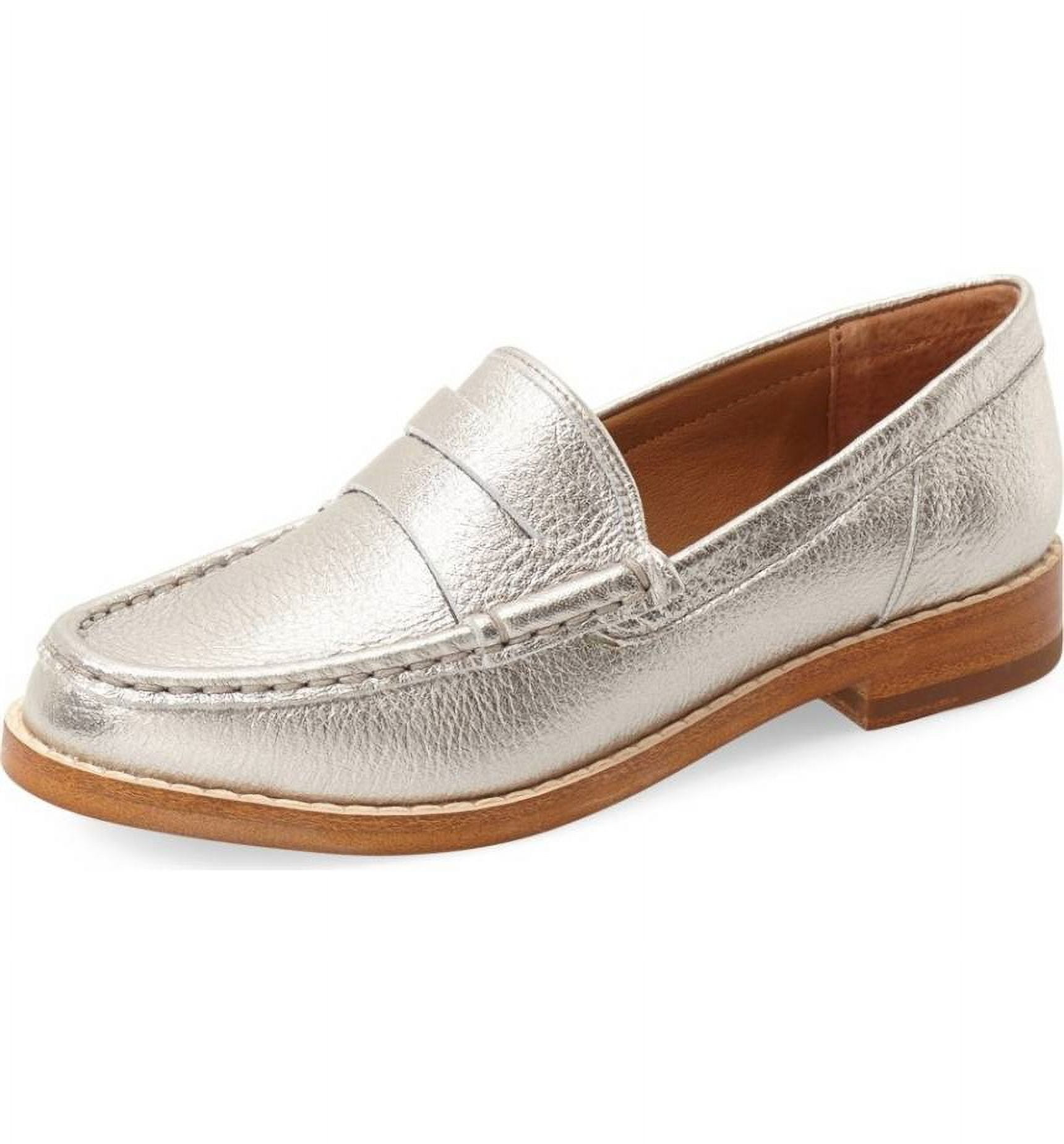 Kelsi Dagger BROOKLYN Gabby Platinum Penny Loafer Fashion Low Block ...