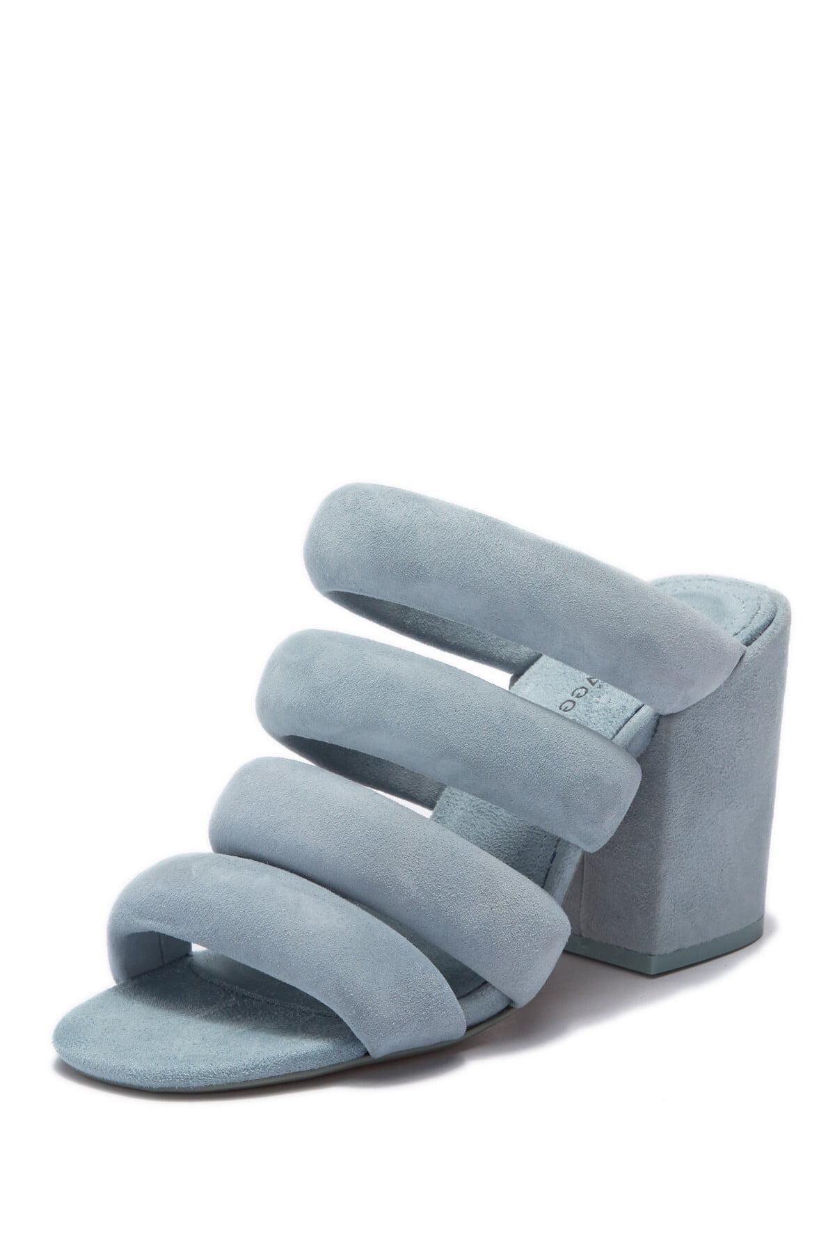 Kelsi Dagger Mell Periwinkle Blue Mule Band Heeled Open Toe Leather ...