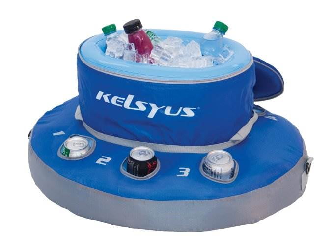 Kelsyus Floating Inflatable Swimming Pool Raft Cooler with Cup Holders ...
