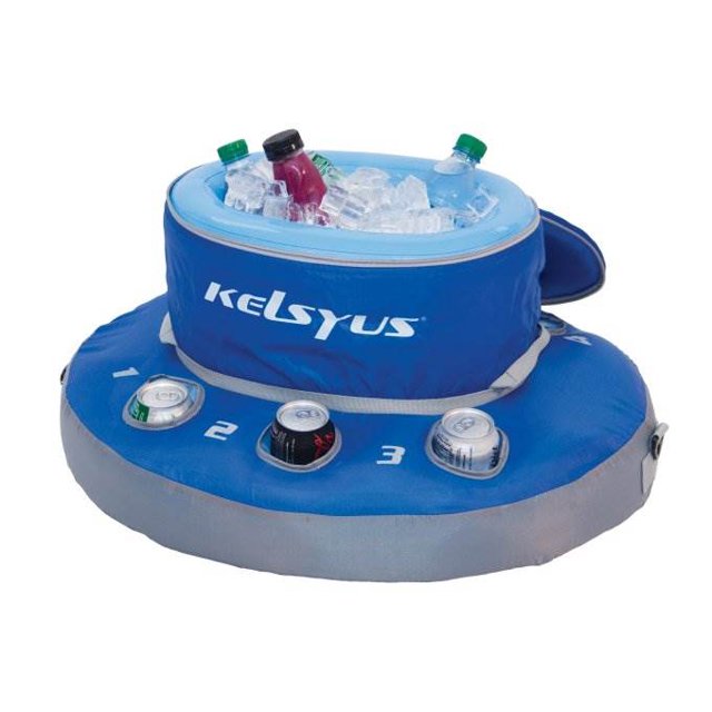 Kelsyus Floating Inflatable Swimming Pool Raft Cooler with Cup Holders ...