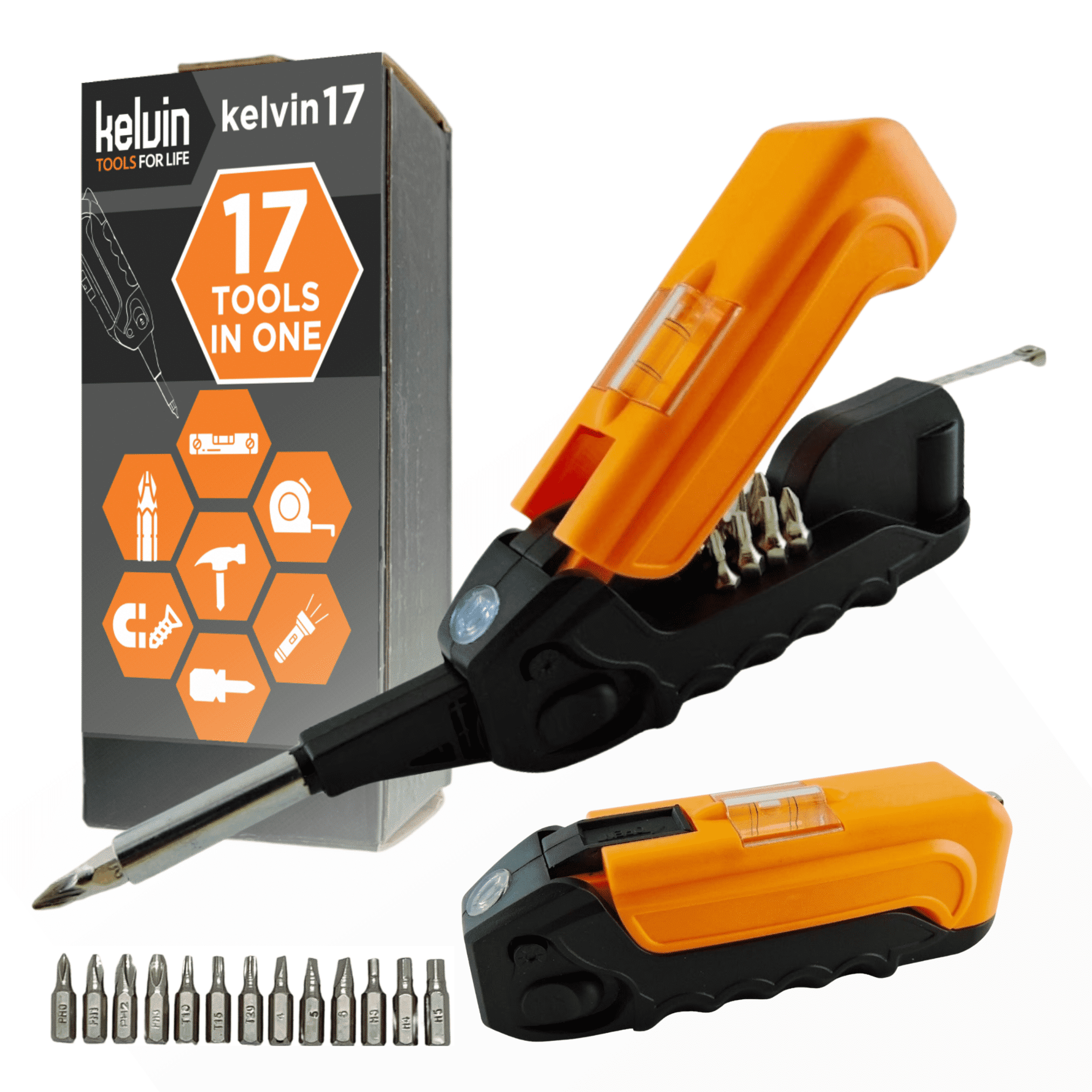 Kelvin Tools - Kelvin 17 Urban Screwdriver Set, All in One Everyday ...