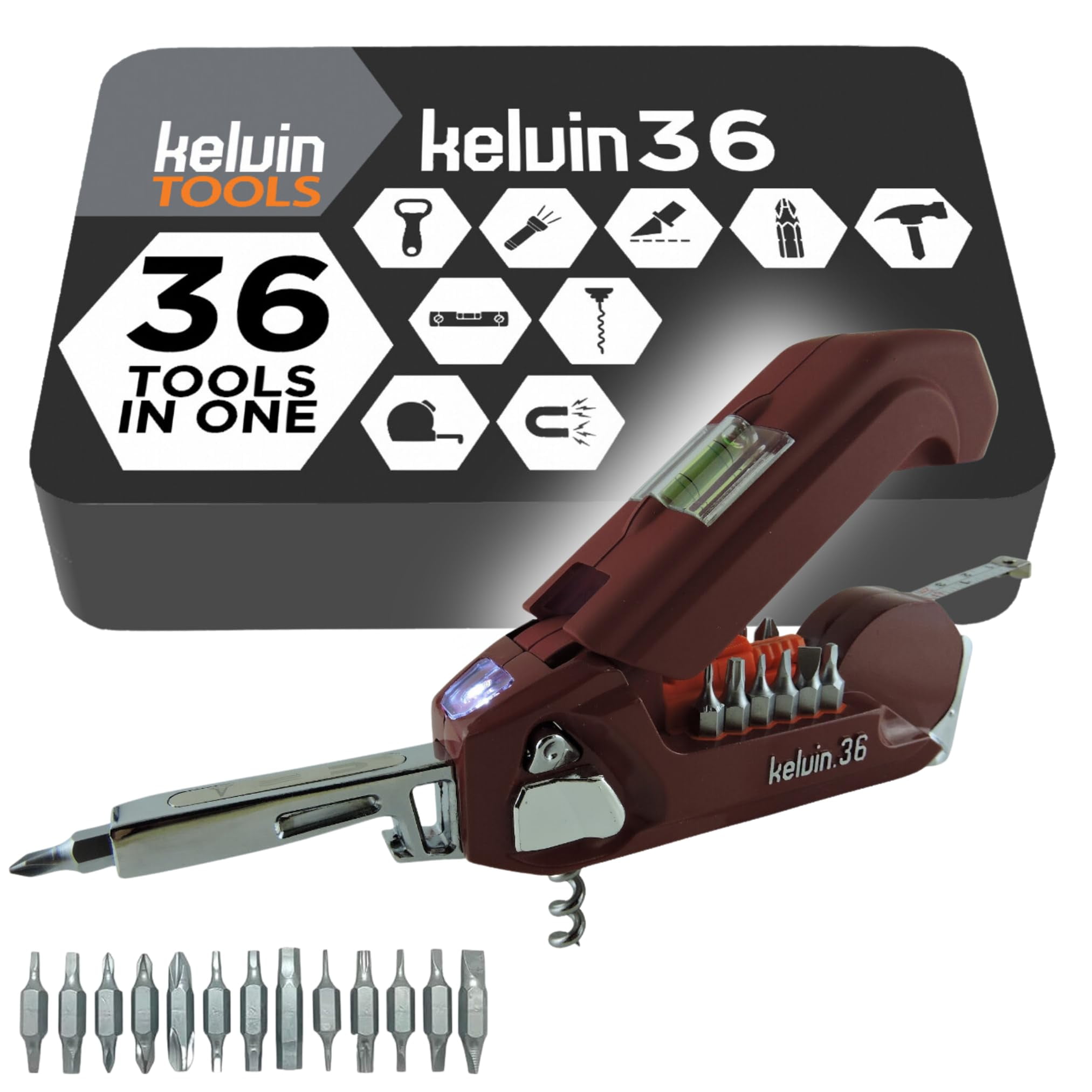 Kelvin Tools - Kelvin 36 Urban Multi Tool Screwdriver Set - All in One ...