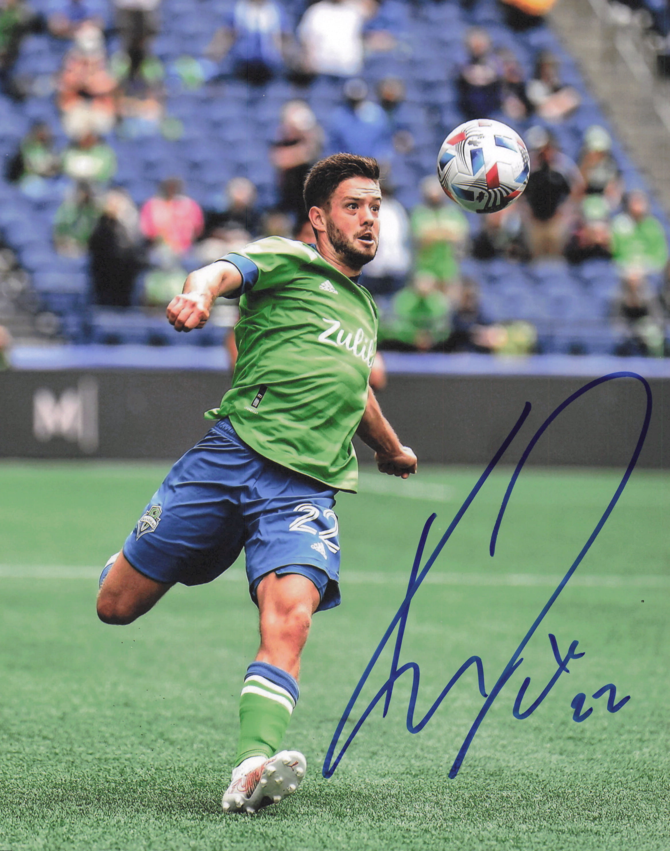 Kelyn Rowe Autographed 8x10 Photo Seattle Sounders SKU #244399 ...