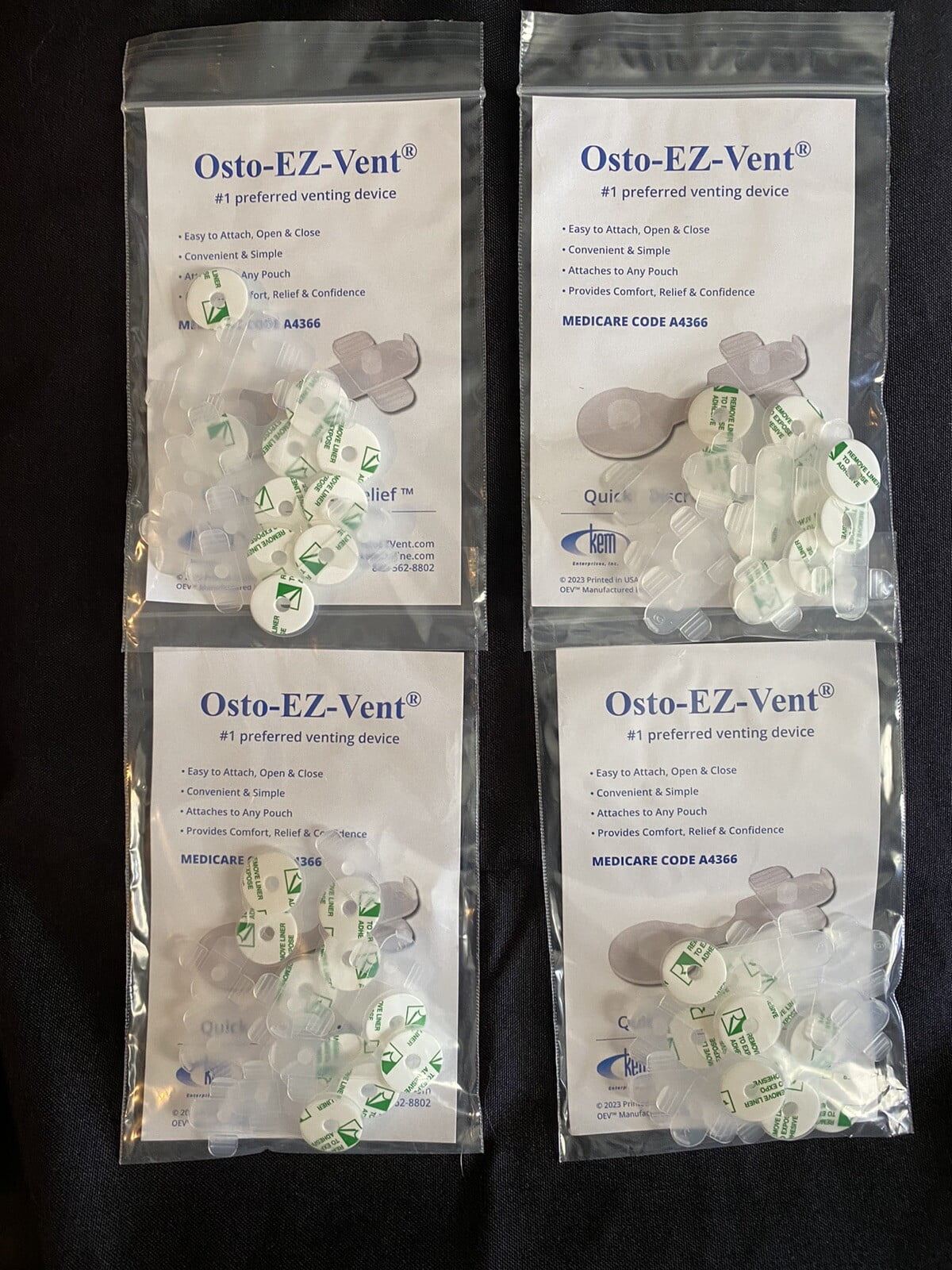 Kem Osto-EZ-Vent Ostomy Pouch Venting System 4 Packs Of 10 - Walmart.com