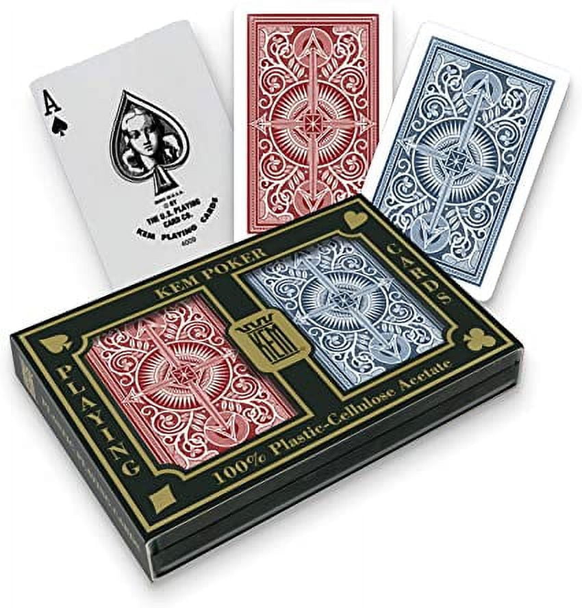 Trademark Poker KEM Arrow Red/Blue Standard Size Playing Cards, Durable ...
