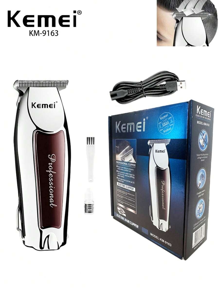 Kemei 2pieces Clippers With Barber Apron Magic Set Electric Hair ...