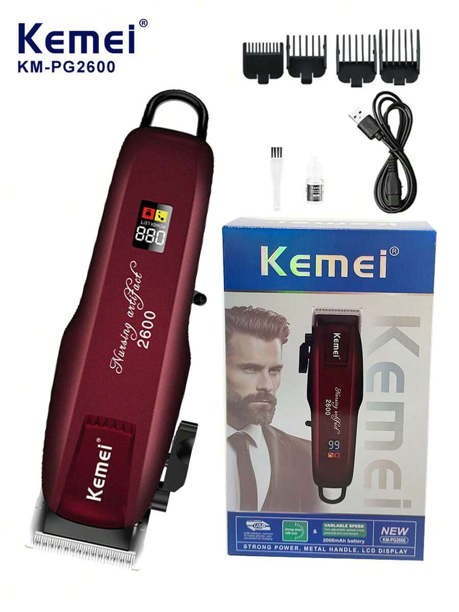 Kemei 2pieces Clippers With Barber Apron Magic Set Electric Hair ...