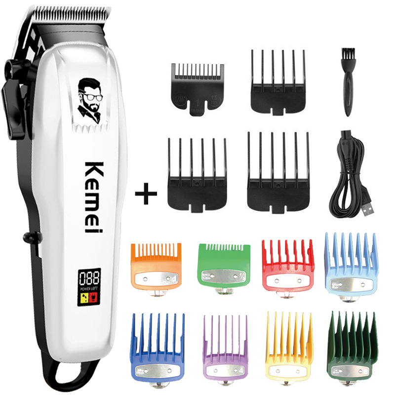 Kemei Electric Hair Clipper Hair Cutting maching Wireless Trimmer Men ...