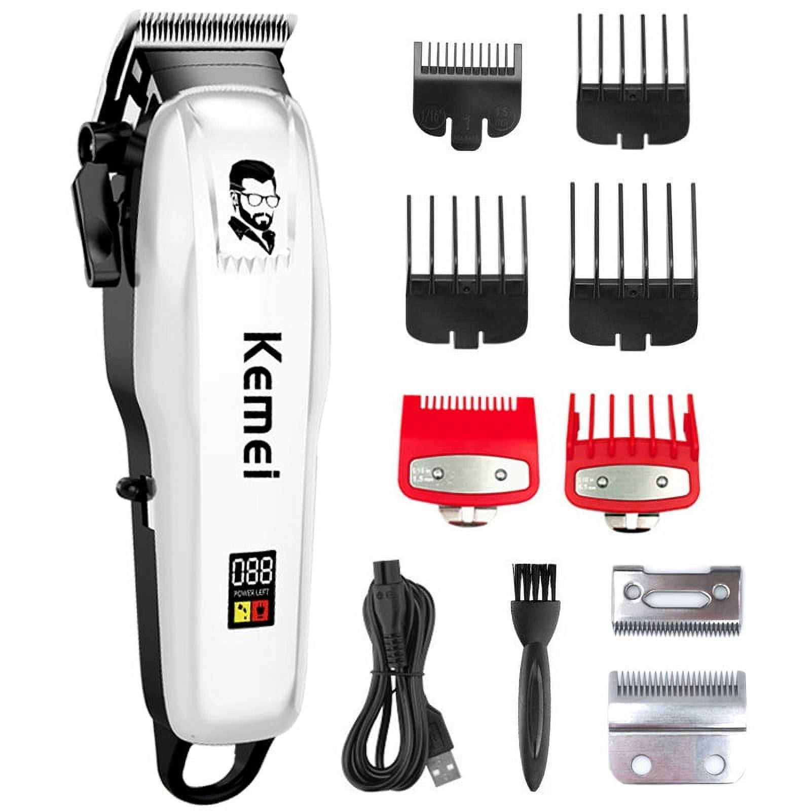 Kemei Electric Hair Clipper Hair Cutting maching Wireless Trimmer Men ...