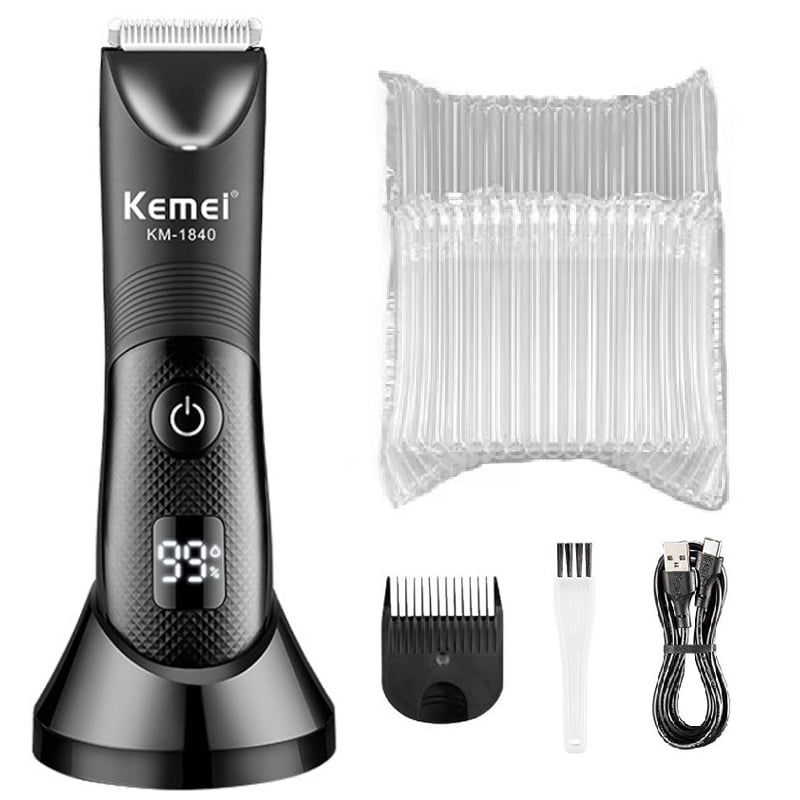 Kemei Groin Body Trimmer For Men And Women Electric Facial Beard Bikini Hair Trimmer Washable ...