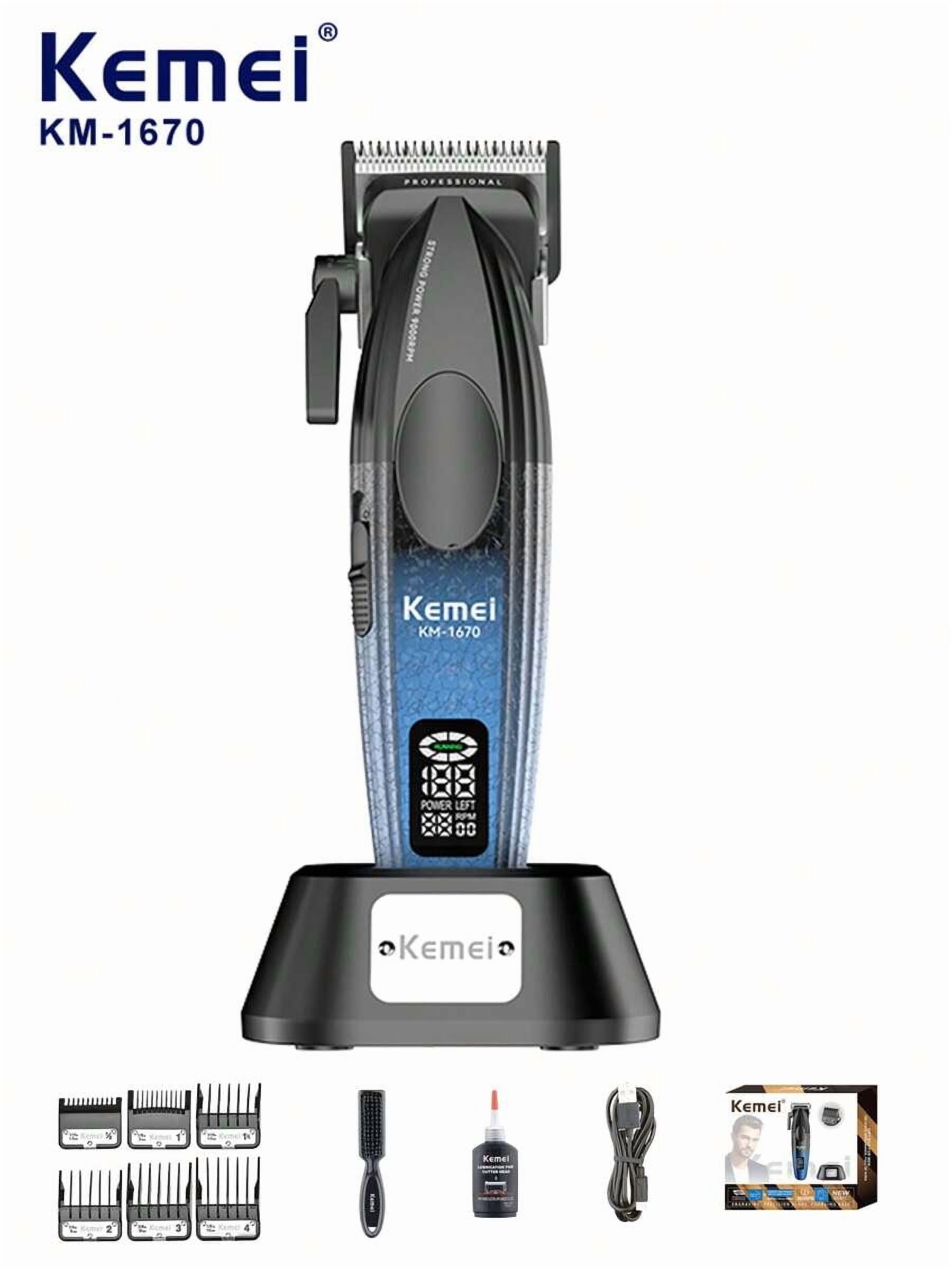 Kemei KM-1670 Electric Hair Clippers Professional Full Set 9000 RPM ...