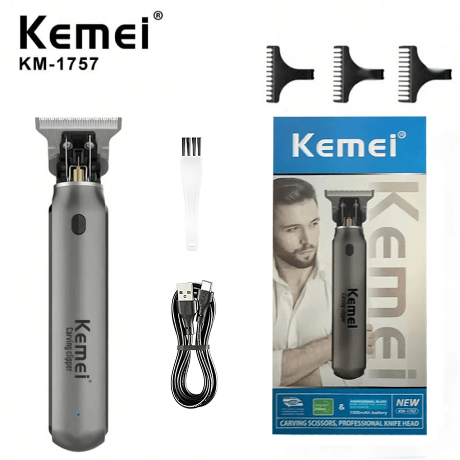 Kemei Kemei KM-1757 USB Charging Cordless Hair Trimmer - Zero-Cut Blade ...