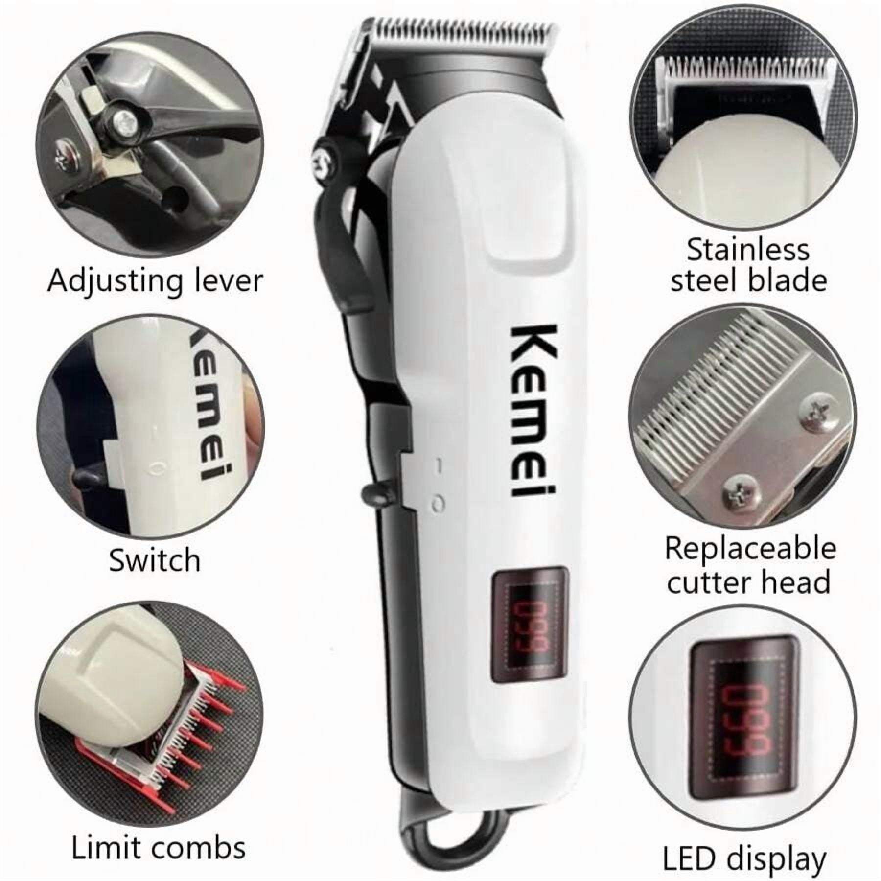 Kemei Kemei Original Professional Hair Clipper KM-809A USB Rechargeable ...