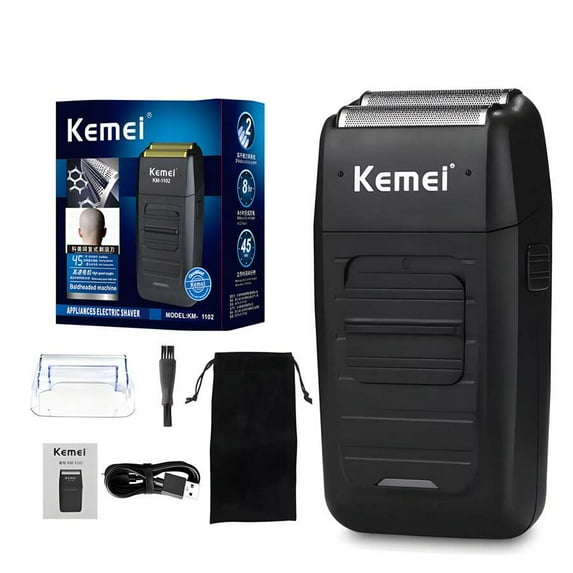 Kemei Reciprocating Dual-Net Electric Shaver For Men, Close Shave, USB ...