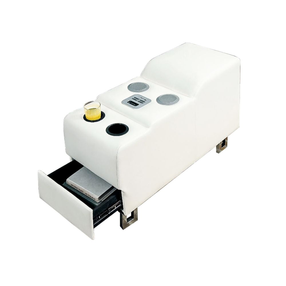 Kemi White Chrome Legs Speaker Console - Saltoro Sherpi - Walmart.com