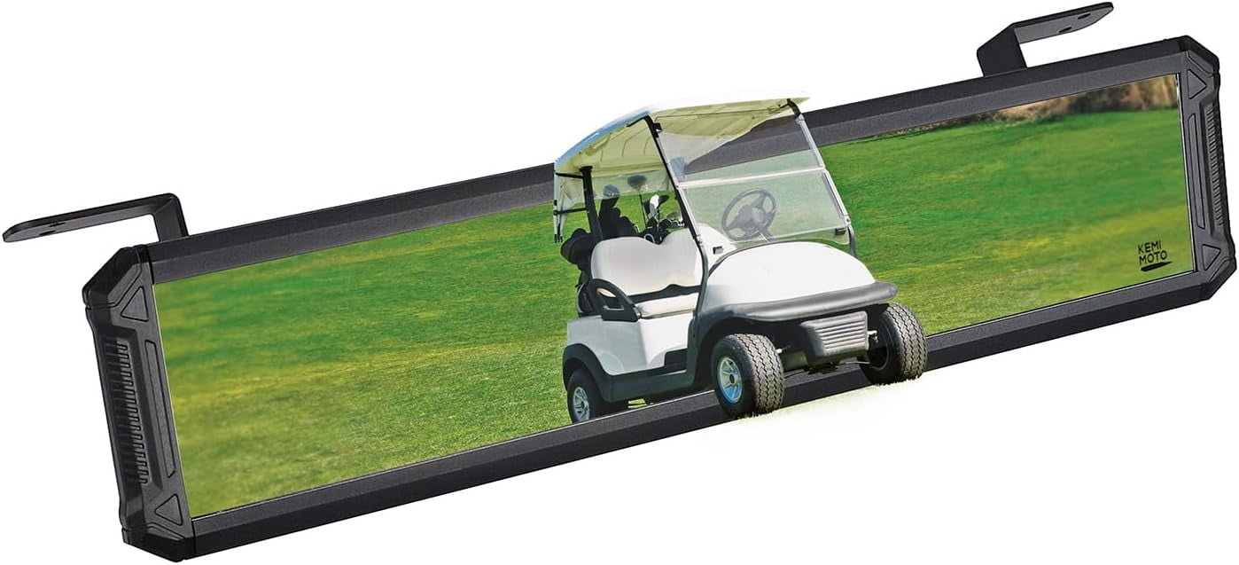 Kemimoto Golf Cart Rear View Mirror Aluminum Alloy Shell Rearview ...