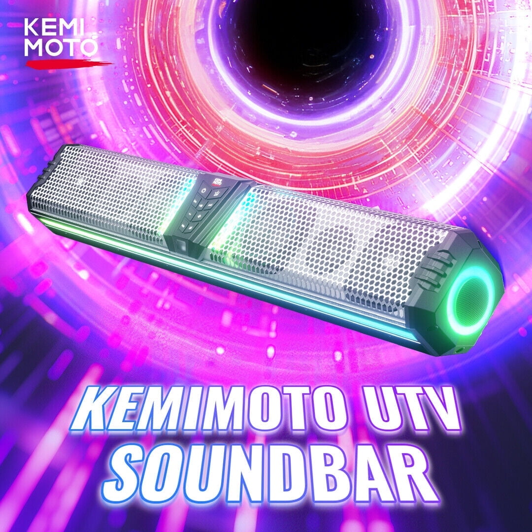Kemimoto Midnight S80 32" Rgb Utv Sound Bar Ip66 Waterproof for Polaris Can Am Golf Cart Marine ...