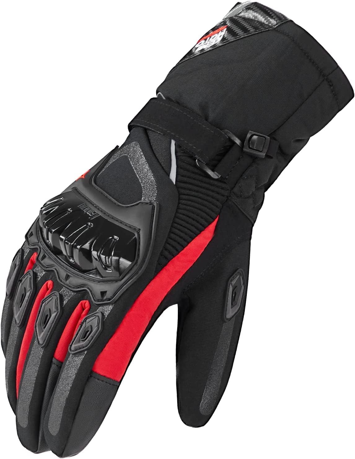 Kemimoto Motorcycle Gloves for Men, Full Finger Hard Knuckle Rainproof ...