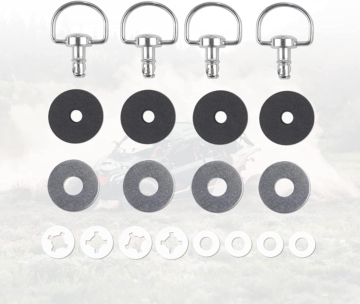 Kemimoto Roof Pins Quick Release Bolts Compatible with 2017-2022 Can Am ...