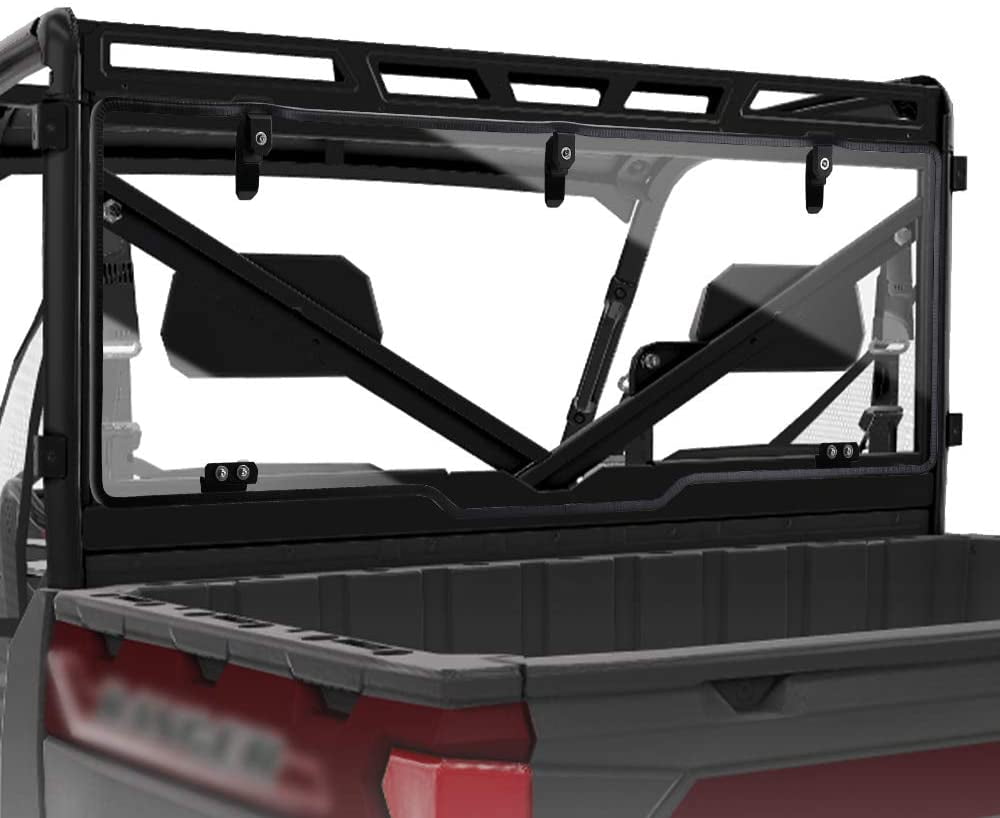 Kemimoto UTV Rear Window Windshield PC Compatible with Polaris Ranger ...