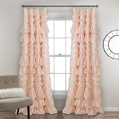 Kemmy Curtain | Ruffled, Textured Shabby Chic Style Window Panel for ...
