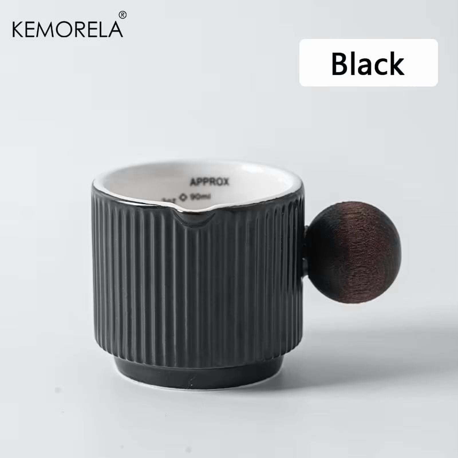 Kemorela 3oz/90ml Ceramic Measuring Cups Espresso Extraction Cup ...