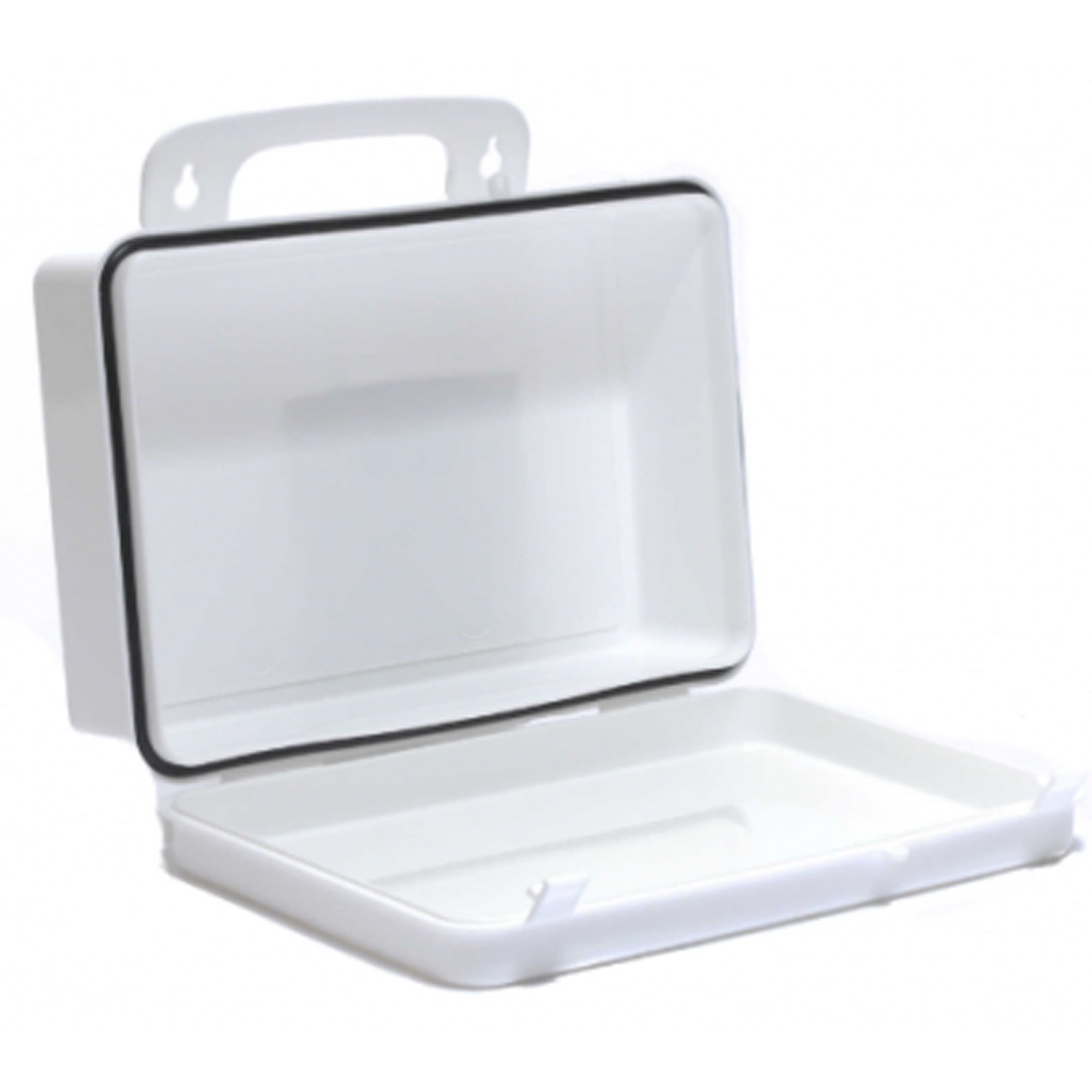 Kemp USA 8.5" White and Black 10-Unit Plastic Box with Empty Gasket ...