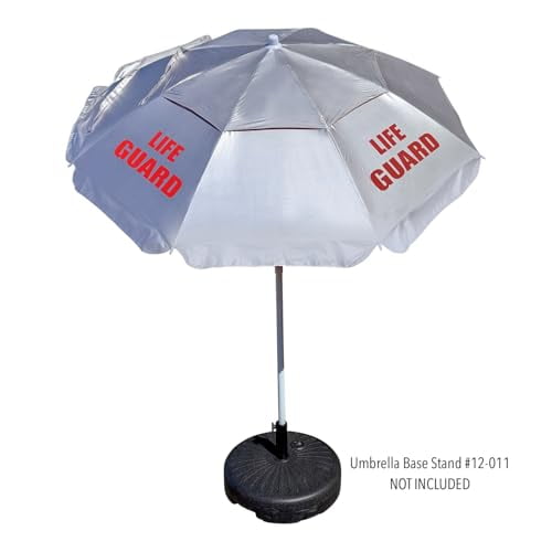 Kemp USA Lifeguard Solar Umbrella - Patio, Beach & Outdoor Umbrella ...