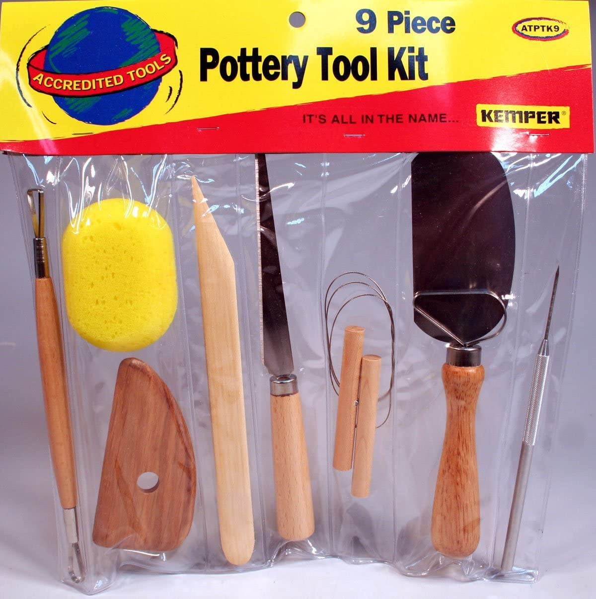 Kemper 9 Piece Pottery Tool Set with Fettling Knife for Ceramic ...